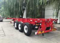 China Tri Axle 40ft 45ft Skeleton Semi Trailer 40 Tons Container Chassis for Cold Chain for sale
