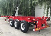 China Tri Axle 40ft 45ft Skeleton Semi Trailer 40 Tons Container Chassis for Cold Chain for sale