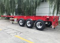 China Tri Axle 40ft 45ft Skeleton Semi Trailer 40 Tons Container Chassis for Cold Chain for sale