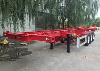 China Tri Axle 40ft 45ft Skeleton Semi Trailer 40 Tons Container Chassis for Cold Chain for sale