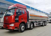 China FAW 8x4 30000L Aluminum Alloy Fuel Tanker Truck 32m3 Oil Transport for sale