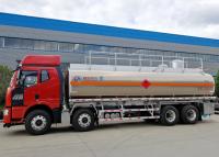 China FAW 8x4 30000L Aluminum Alloy Fuel Tanker Truck 32m3 Oil Transport for sale