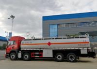 China FAW 8x4 25m3 Carbon Steel Oil Transport Tank Truck 280HP 31600L Capacity for sale