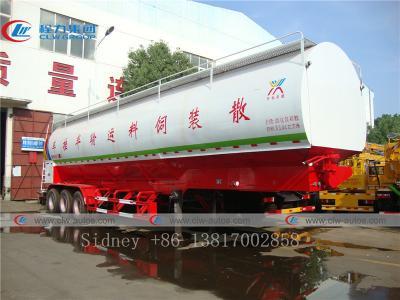 China 3 Axle 63CBM Bulk Feed Delivery Semi Trailer 4mm Tank 63000Liters for sale
