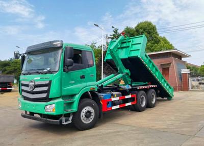 China FOTON 6x4 15 Ton Roll Off Garbage Truck Hook Lift 18CBM Waste Collection for sale