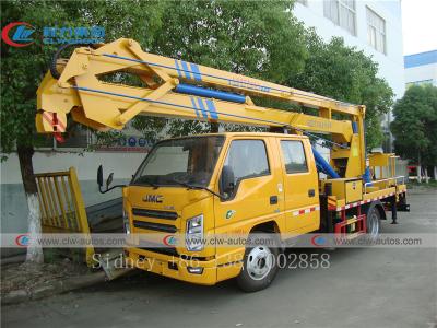China JMC 18m Hydraulic Truck Mounted Aerial Work Platform Folding Arm Boom 200kg Load for sale