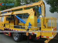 China JMC 18m Hydraulic Truck Mounted Aerial Work Platform Folding Arm Boom 200kg Load for sale