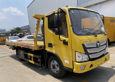 China FOTON AUMARK 4x2 5T Hydraulic Platform Flatbed Tow Truck 95KW 4000kg Capacity for sale