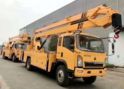 China Sinotruck HOWO 4x2 RHD Telescopic Boom Aerial Lift Truck 20m 22m Working Height for sale