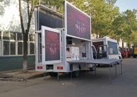 China HOWO 4x2 Mobile Stage Truck LED Billboard P6 Outdoor Full Color Display 3840x1792mm for sale