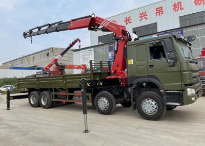 China Sinotruk HOWO 8x4 40 Ton Cargo Lorry with XCMG 25 Ton Telescopic Crane for sale