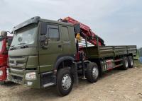 China Sinotruk HOWO 8x4 40 Ton Cargo Lorry with XCMG 25 Ton Telescopic Crane for sale