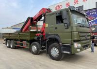 China Sinotruk HOWO 8x4 40 Ton Cargo Lorry with XCMG 25 Ton Telescopic Crane for sale