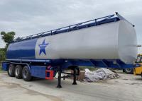 China Tri Axle 40000L Q235 Oil Tank Semi Trailer 4 Compartments Fuel Transport for sale