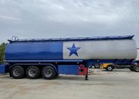 China Tri Axle 40000L Q235 Oil Tank Semi Trailer 4 Compartments Fuel Transport for sale