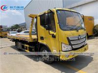 China Foton Aumark 3 Ton 4 Ton Flatbed Wrecker Towing Truck Cummins 129hp for sale