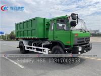 China Dongfeng 153 Hydraulic Hook Lift Garbage Truck 10m3 12m3 Container 190HP Euro II for sale