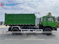 China Dongfeng 153 Hydraulic Hook Lift Garbage Truck 10m3 12m3 Container 190HP Euro II for sale