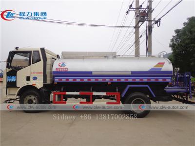 China FAW 10CBM Water Bowser Truck Q235 Carbon Steel Tank 160HP 4x2 for sale