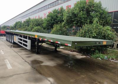 China 5 Axle 60T 100T Container Loading Flatbed Semi Trailer 40ft 45ft 48ft 52ft for sale