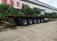 China 5 Axle 60T 100T Container Loading Flatbed Semi Trailer 40ft 45ft 48ft 52ft for sale