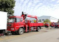 China Dongfeng Tianjin 4x2 6 Wheeler 15 Ton Truck Mounted Straight Boom Crane 210HP for sale