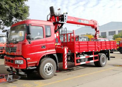 China Dongfeng Tianjin 4x2 6 Wheeler 15 Ton Truck Mounted Straight Boom Crane 210HP for sale
