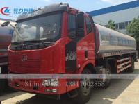 China FAW 6x2 195hp 15000 Liters Stainless Steel Milk Transport Tanker Truck for sale