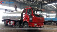 China FAW 6x2 195hp 15000 Liters Stainless Steel Milk Transport Tanker Truck for sale
