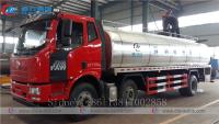 China FAW 6x2 195hp 15000 Liters Stainless Steel Milk Transport Tanker Truck for sale