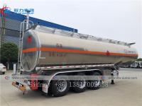 China 3 Axle 42CBM Aluminum Alloy Diesel Transport Tanker Semi Trailer 42000L for sale