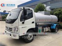China Foton 4x2 5000L Small Fuel Tank Truck with Gear Pump for Diesel Transport for sale
