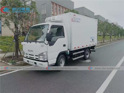 China ISUZU ELF 4x2 98hp 3-5 Ton Refrigerated Box Truck with 4100mm Cargo Body for sale