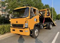 China Sinotruk HOWO 4x2 LHD 3 Ton Flatbed Towing Truck 105KW 143HP Diesel Wrecker for sale