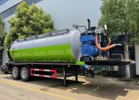 China 2 Axle 26000L Q235-A Vacuum Sewage Suction Truck Trailer for Waste Transport for sale