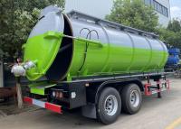 China 2 Axle 26000L Q235-A Vacuum Sewage Suction Truck Trailer for Waste Transport for sale