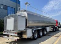 China ISO9001 40CBM Aluminum Alloy Palm Crude Oil Tank Semi Trailer With Pump 3 Axles for sale
