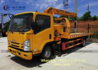 China ISUZU 4x2 5T Flatbed Towing Truck with XCMG Crane - 120HP Euro IV Engine, 4000kg Capacity for sale