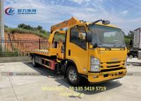 China ISUZU 4x2 5T Flatbed Towing Truck with XCMG Crane - 120HP Euro IV Engine, 4000kg Capacity for sale