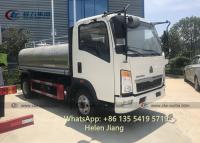 China Sinotruk HOWO 4x2 RHD 5000L Stainless Steel Water Tanker Truck with 116HP Engine and 90km/h Speed for sale
