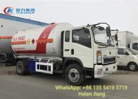 China Sinotruk Howo 6x4 140HP 8000L LPG Bobtail Gas Tank Truck for Propane Refilling for sale