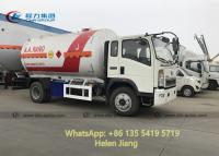 China Sinotruk Howo 6x4 140HP 8000L LPG Bobtail Gas Tank Truck for Propane Refilling for sale