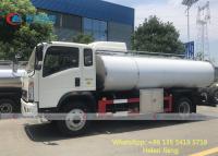 China Sinotruk Howo 4x2 RHD 5000L SS304 Milk Tanker Truck 5 Tons Food Grade Insulated for sale