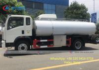 China Sinotruk Howo 4x2 RHD 5000L SS304 Milk Tanker Truck 5 Tons Food Grade Insulated for sale
