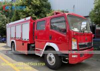 China Sinotruk HOWO 4x2 6 Ton Fire Rescue Truck 8000L Water Foam Tank Euro III for sale
