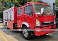 China Sinotruk HOWO 4x2 6 Ton Fire Rescue Truck 8000L Water Foam Tank Euro III for sale