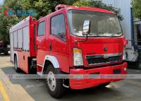 China Sinotruk HOWO 4x2 6 Ton Fire Rescue Truck 8000L Water Foam Tank Euro III for sale