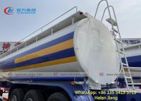 China 45CBM Carbon Steel Q235 Jet A1 Tank Semi Trailer 4 Compartments Epoxy Coated Inside for sale