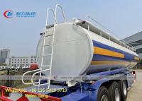 China 45CBM Carbon Steel Q235 Jet A1 Tank Semi Trailer 4 Compartments Epoxy Coated Inside for sale
