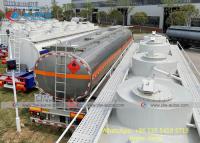 China 45CBM Carbon Steel Q235 Jet A1 Tank Semi Trailer 4 Compartments Epoxy Coated Inside for sale